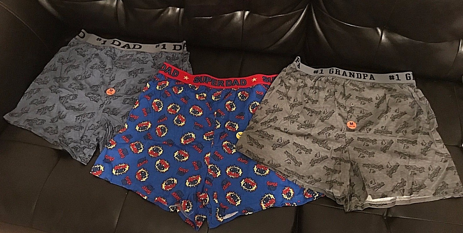 Super Dad, #1 Dad, or #1 Grandpa Boxers Men's M, L, XL, OR 2XL Holiday ...