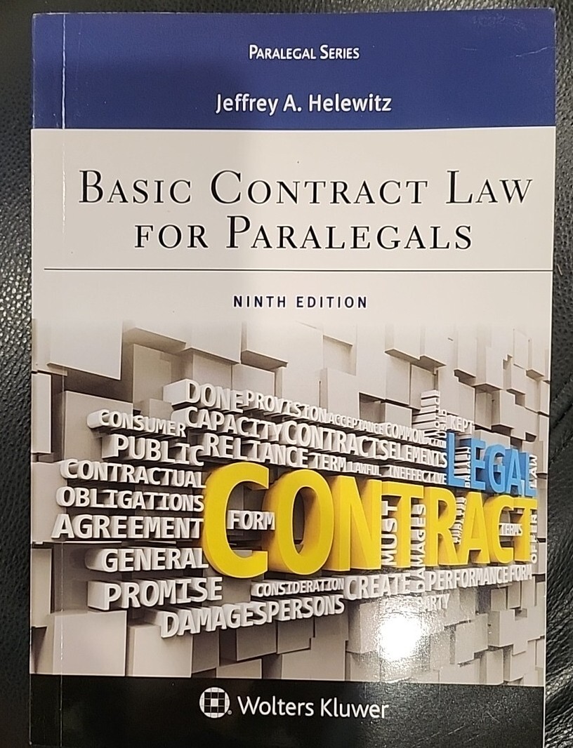 Aspen Paralegal Ser.: Basic Contract Law for Paralegals by Jeffrey A ...