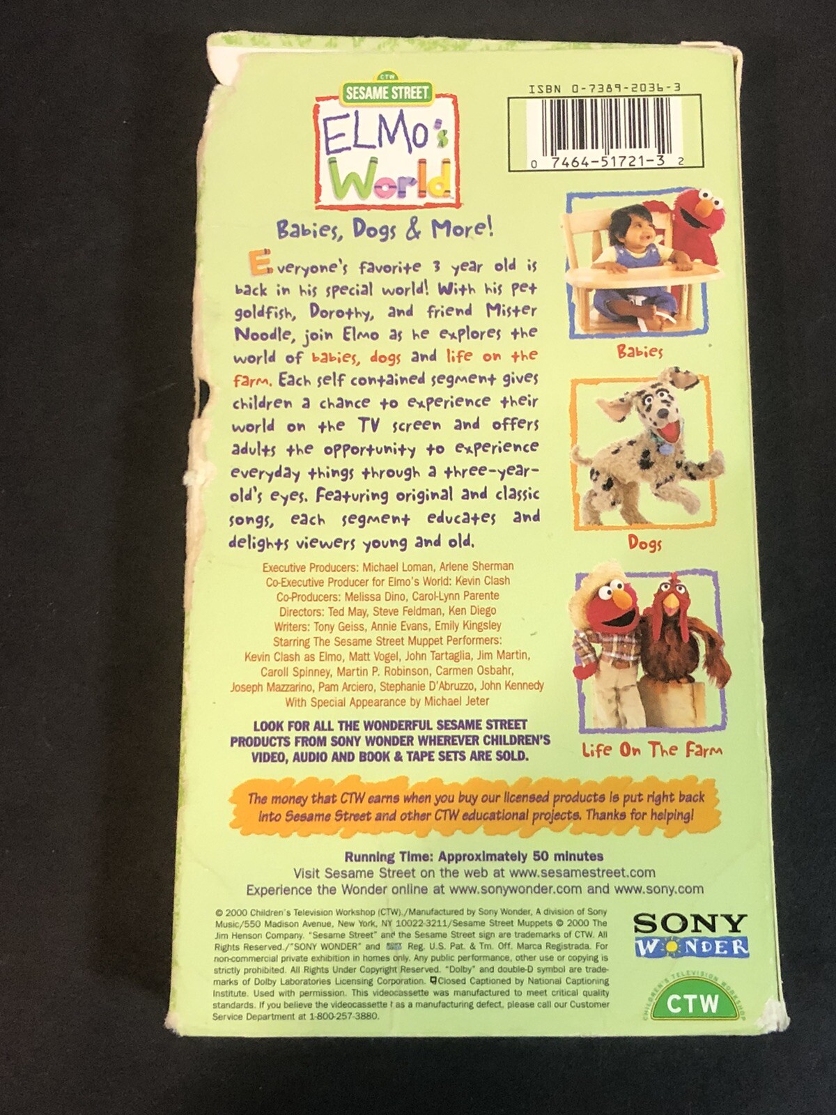 Elmos World - Babies, Dogs More (VHS, 2000) Sesame Street 74645172132| eBay