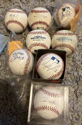 (8) Official Major League Baseballs. Autographed You Receive All | eBay