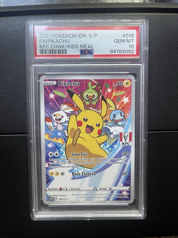 2021 POKEMON INDONESIAN S PROMO KFC CHAKI KIDS MEAL FULL ART/PIKACHU ...