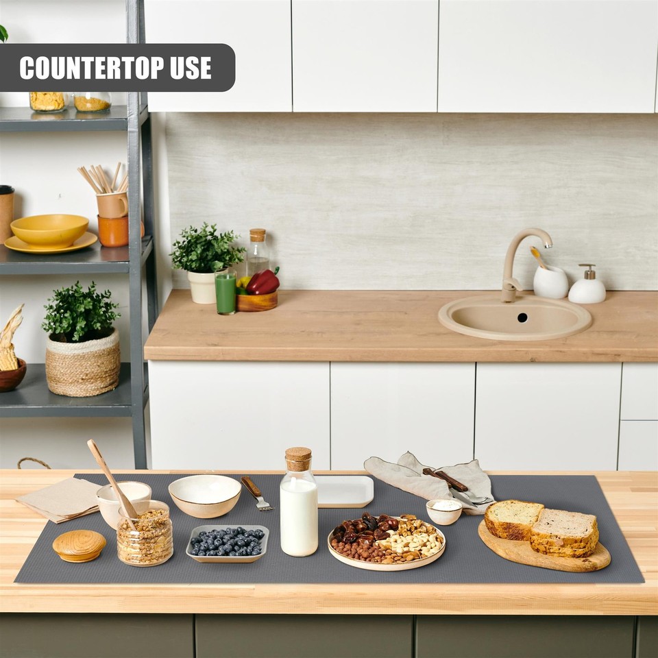 Kitchen Drawer Liner Non-Slip Cupboard Shelf Liner Waterproof Matting ...