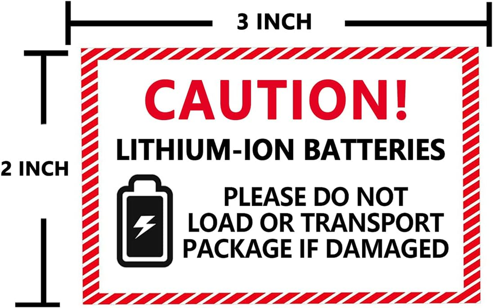 Caution Lithium Ion Battery Adhesive Stickers,Shipping Warning Label ...