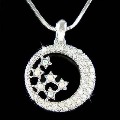 CRESCENT MOON STAR made with Swarovski Crystal Dream Bride Jewelry ...