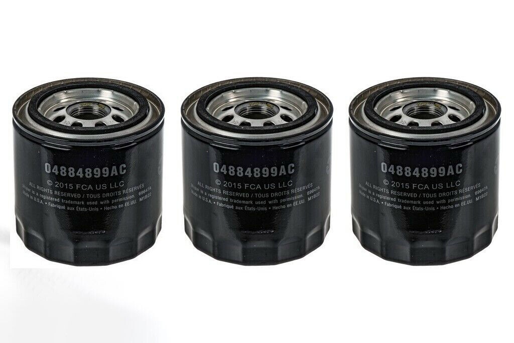 Jeep Chrysler Dodge OIL FILTERS 3 PACK OF OIL FILTERS OEM NEW MOPAR ...