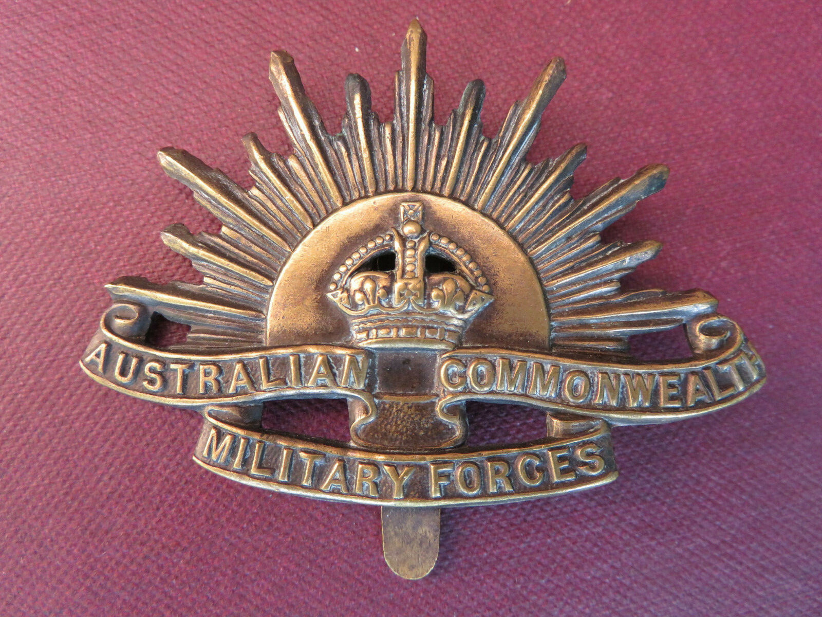 ORIGINAL AUSTRALIAN WW1 RISING SUN CAP BADGE | eBay Australia