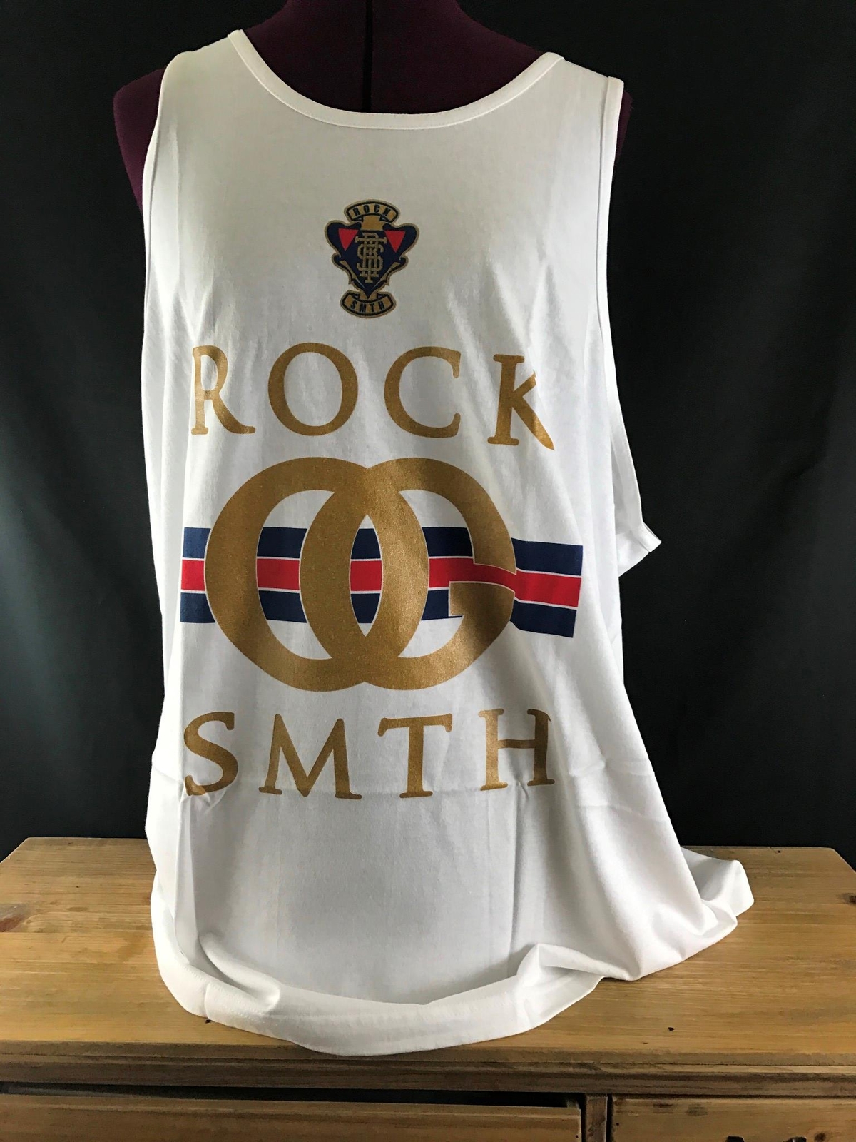 NIB ROCKSMITH OG 100% COTTON WHITE/GOLD TANK TOP T-SHIRT SZ 2XL | eBay