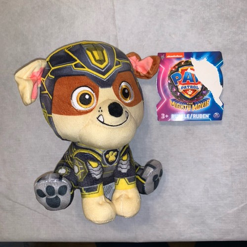 PAW Patrol: The Mighty Movie Rubble Ruben 7-Inch Plush Stuffed Toy for ...