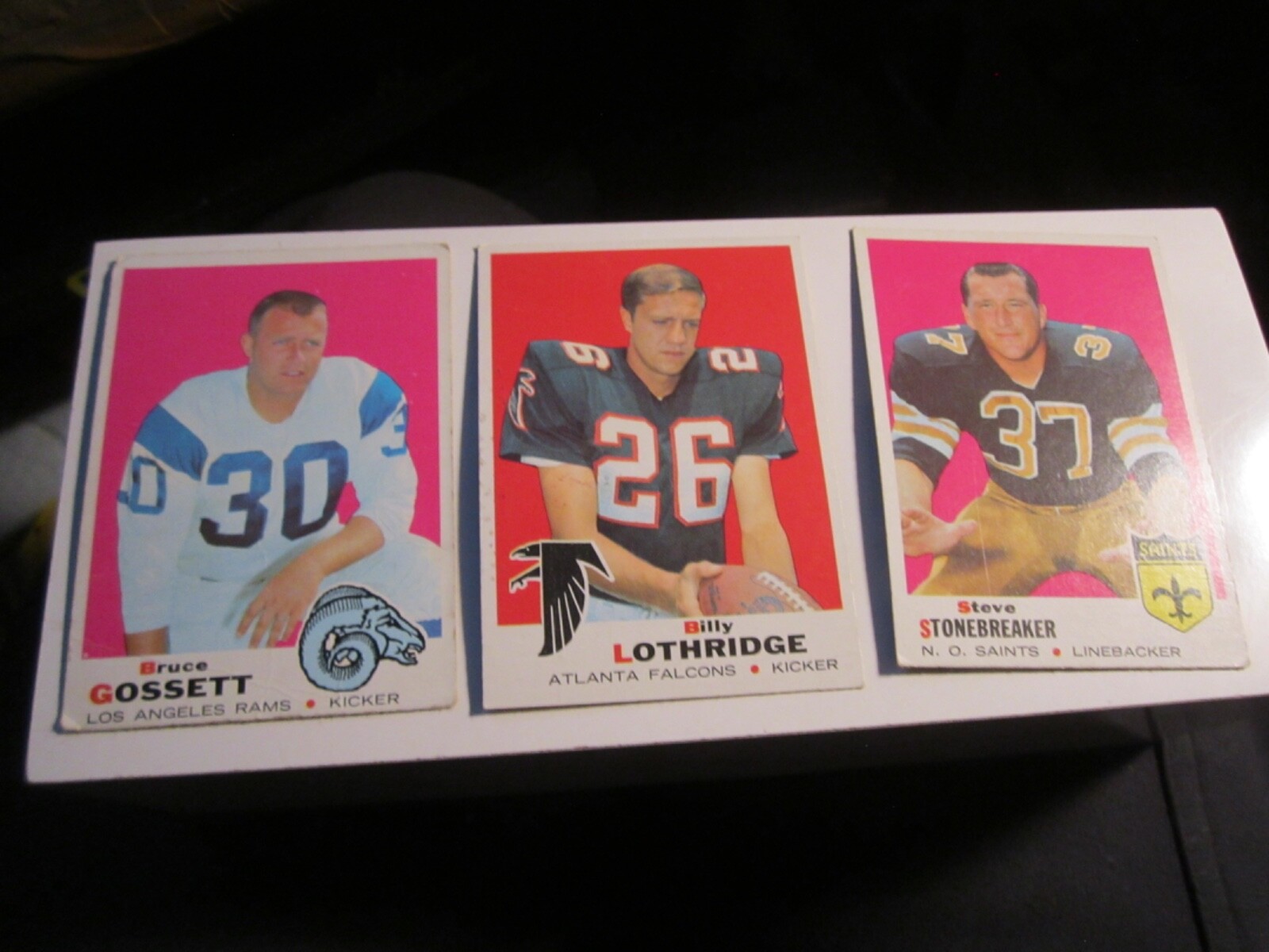 LOT OF 27 OLD FOOTBALL CARDS 1954,'56, '59, '60, '66, '67, '68 & 1969 ...