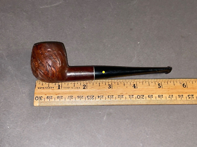 VTG WILLARD STRAIGHT CARVED BRIARWOOD YELLOW DOT SCREW TOP SMOKING PIPE ...