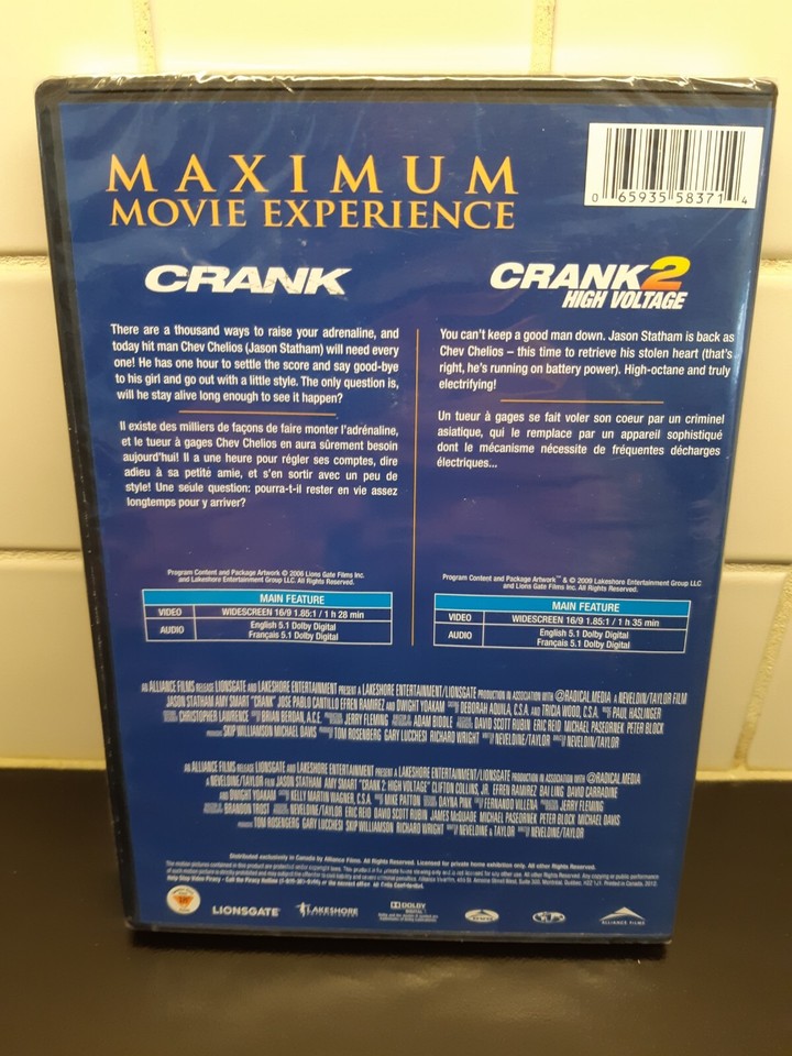 Crank/Crank 2: High Voltage (DVD, 2012, Canadian) Sealed 65935583714 | eBay