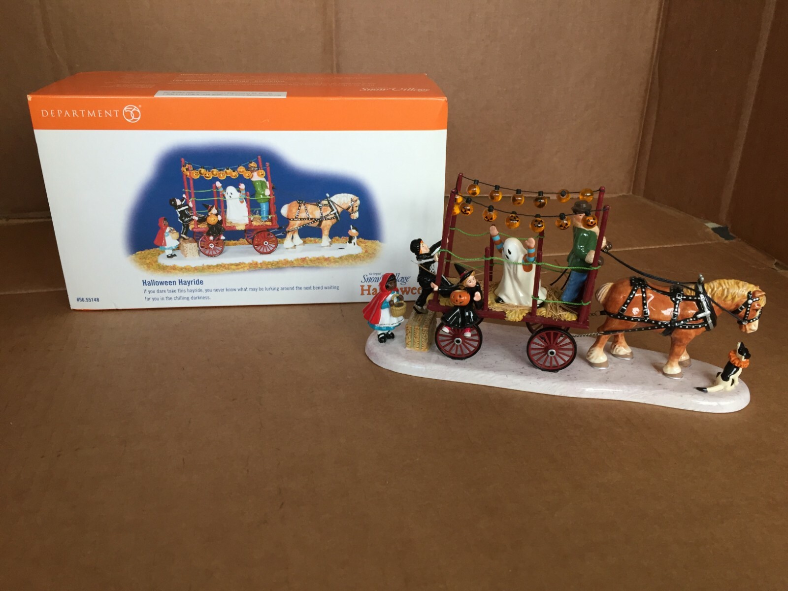 DEPARTMENT 56 HALLOWEEN HAYRIDE SNOW VILLAGE #55148 RETIRED 2006 ...