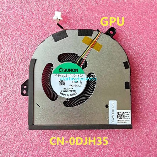1X For XPS 15 9500 9510 / Precision 5550 CPU / GPU Cooling Fan 0DJH35 ...