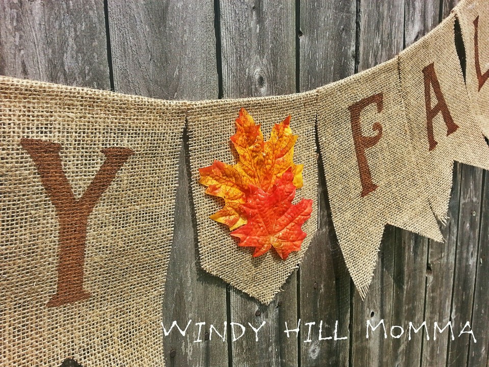 Happy Fall Burlap Banner fall decoration | eBay