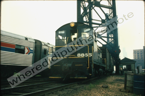 Original Slide Penn Central PC 8865 EMD SW7 21st St. Chicago ILL 7-19 ...
