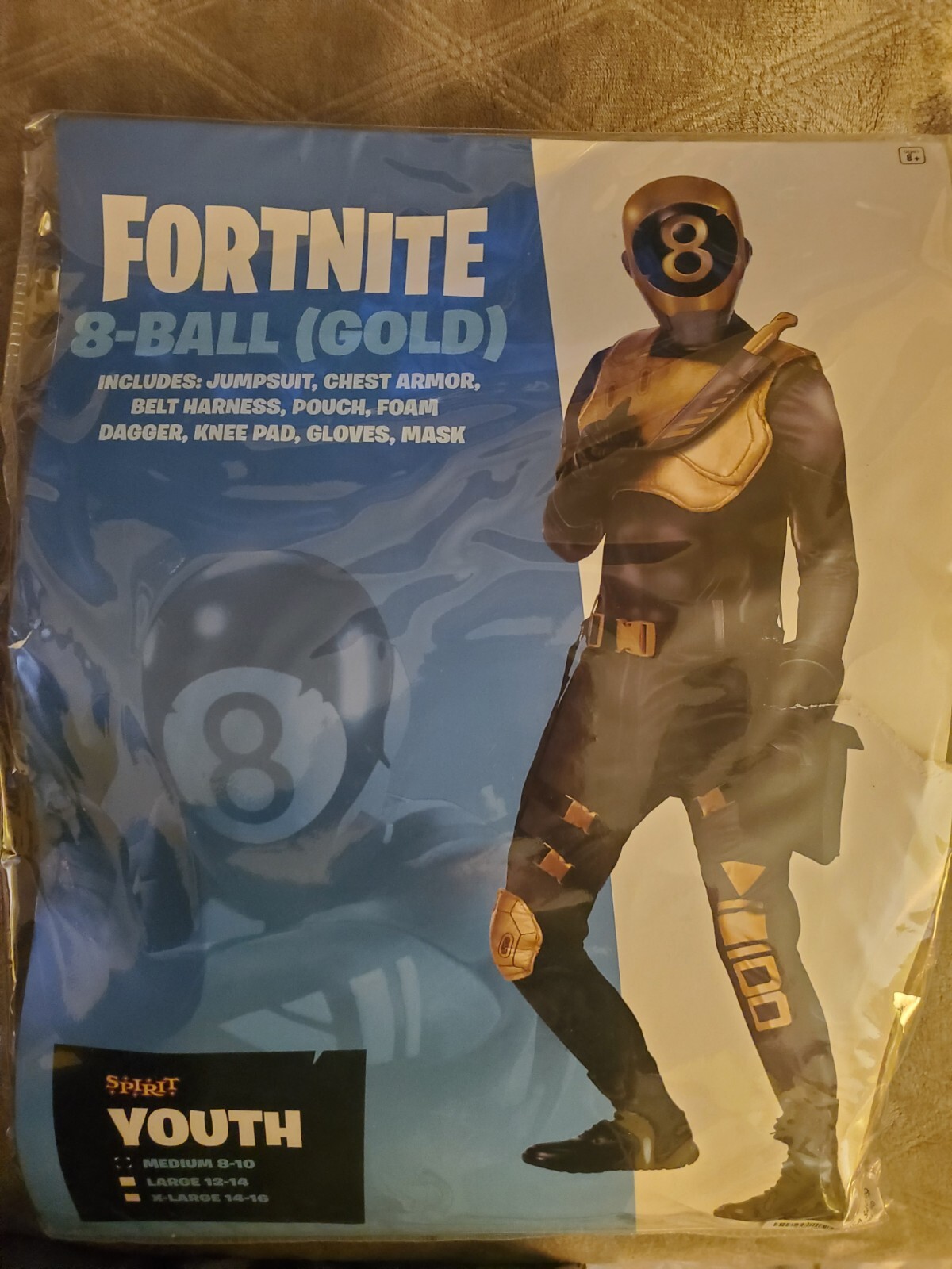 Fortnite Gold 8 Ball Skin Halloween Costume Kid Child… - Gem