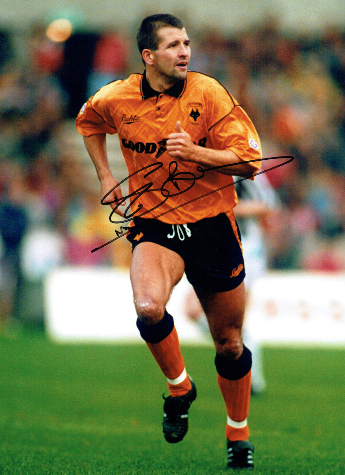 Steve BULL Football LEGEND 16x12 Signed Autograph WOLVES Photo D AFTAL ...