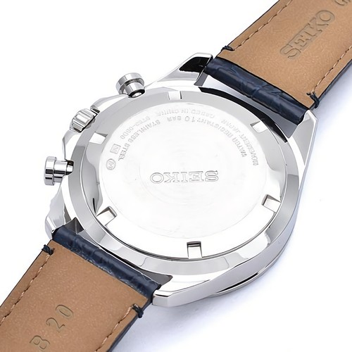 SEIKO SPIRIT SBTR019 Blue Dial Chronograph Stainless Steel Men's Quartz ...
