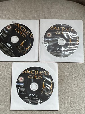 2005 SACRED GOLD PC - CD ROM VIDEO GAME 3 DISC SET TESTED & WORKS ...