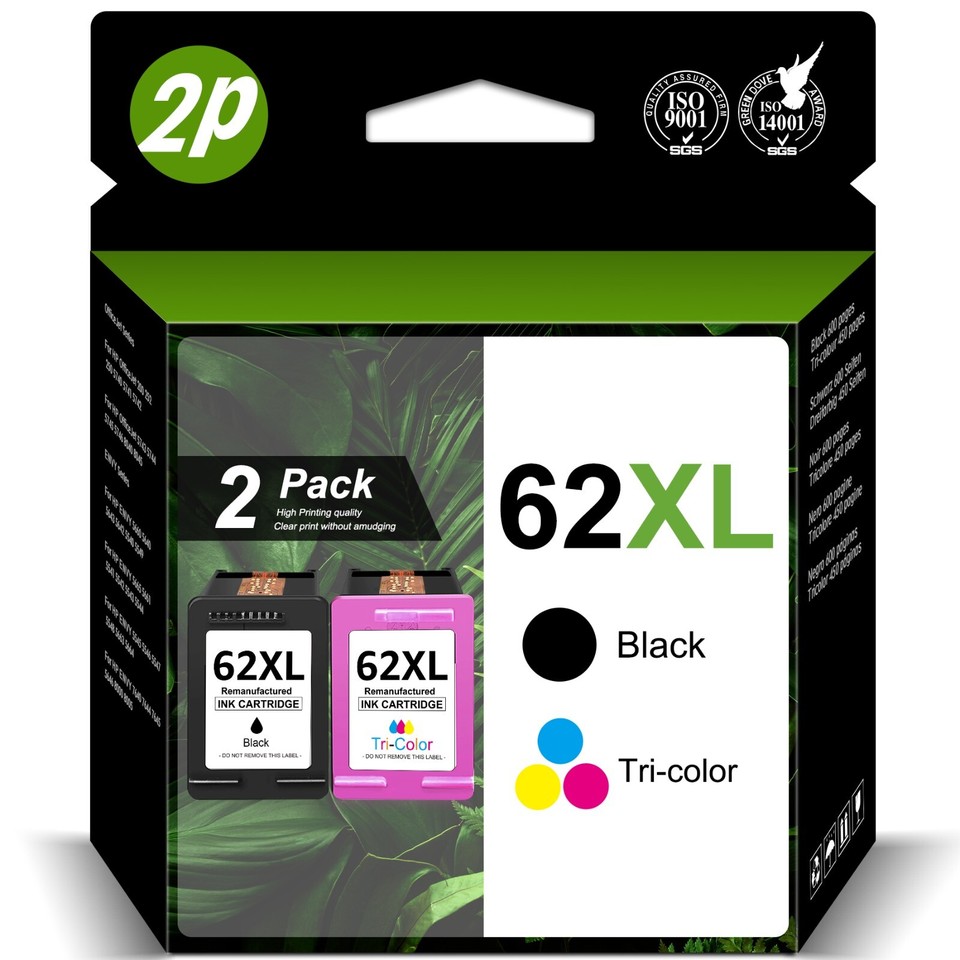 62 XL XXL Ink Cartridges For HP Ink 62XL Envy 7640 5540 5640 5660 5740 ...