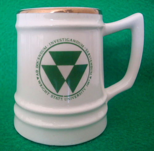 Vintage WRIGHT STATE UNIVERSITY OH Miniature Ceramic Souvenir Beer ...