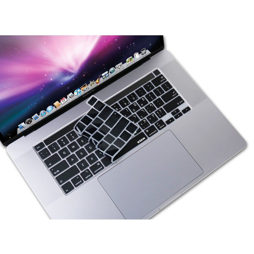 XSKN Hebrew language Keyboard Cover Skin for New Touch Bar MacBook Pro ...