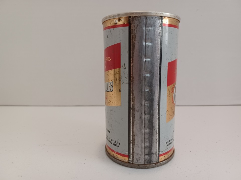 Gambrinus Gold Label 12 oz. Top Opened Empty Straight Steel Tab Top ...