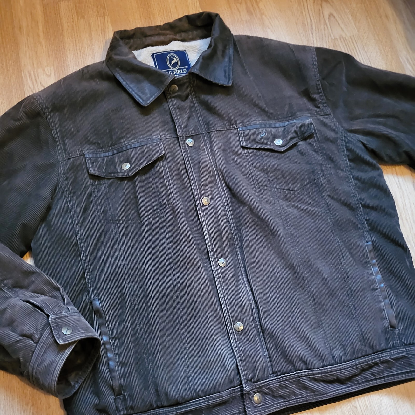 P G Field Jacket Brown Corduroy SIZE XL Country Shooting Farmer Field ...