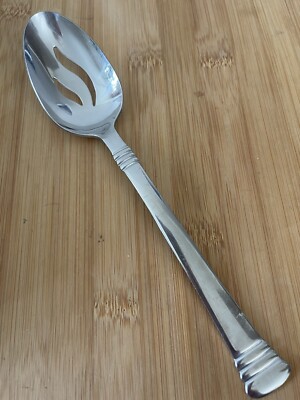 Cambridge Stainless Ridges Bands CODIE GLOSSY Pierced Serving Spoon 8. ...