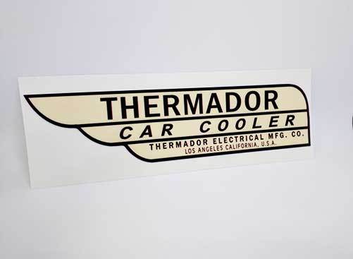 Beige THERMADOR Black Letters Car Cooler STICKER, evaporative swamp ...