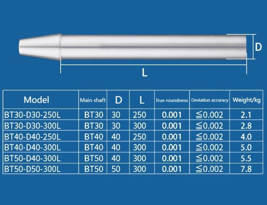 Spindle Test Bar BT30 BT40 BT50 Machine Tool Spindle Test Bar Test Bar ...