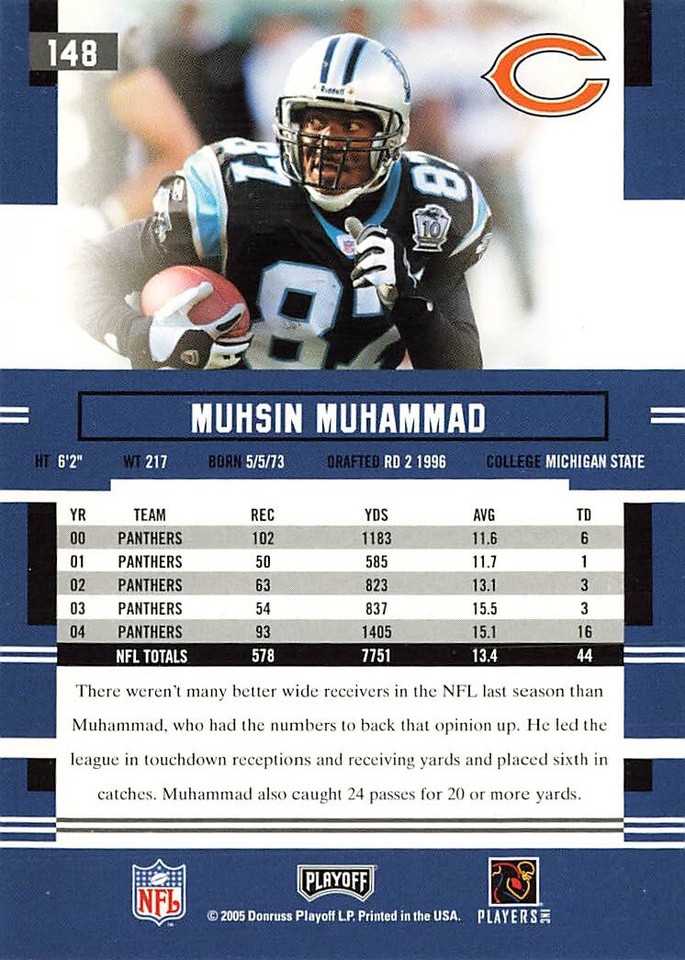 2005 Playoff Prestige #148 Muhsin Muhammad Chicago Bears | eBay