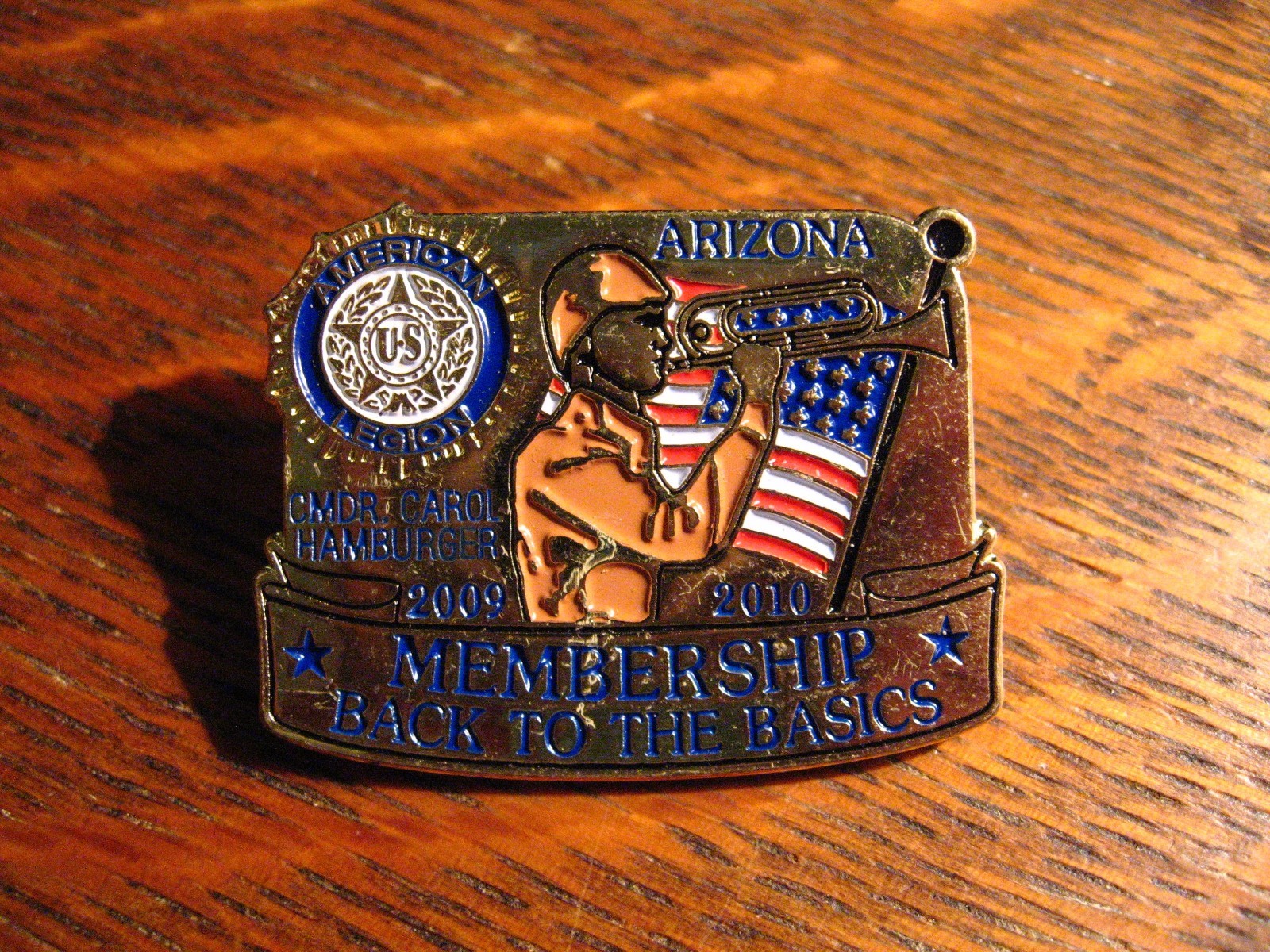 American Legion Lapel Pin - 2009 Arizona USA Membership American Flag ...