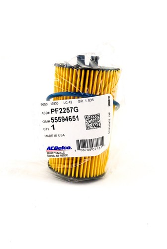 New Genuine GM Engine Oil Filter ACDelco Pro PF2257G Sealed New with O ...