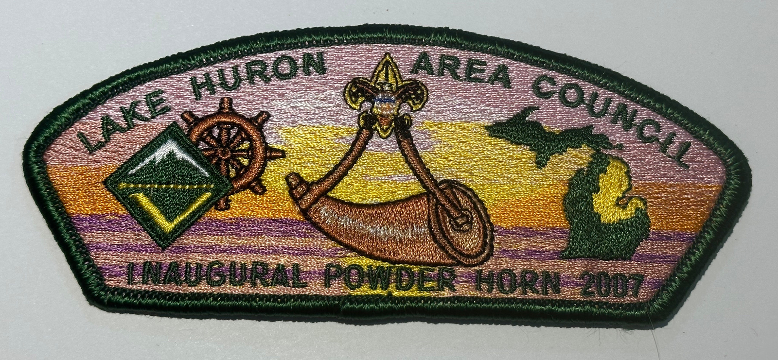 Lake Huron Area Council Powder Horn 2007 Michigan CSP Boy Scout RC3 | eBay
