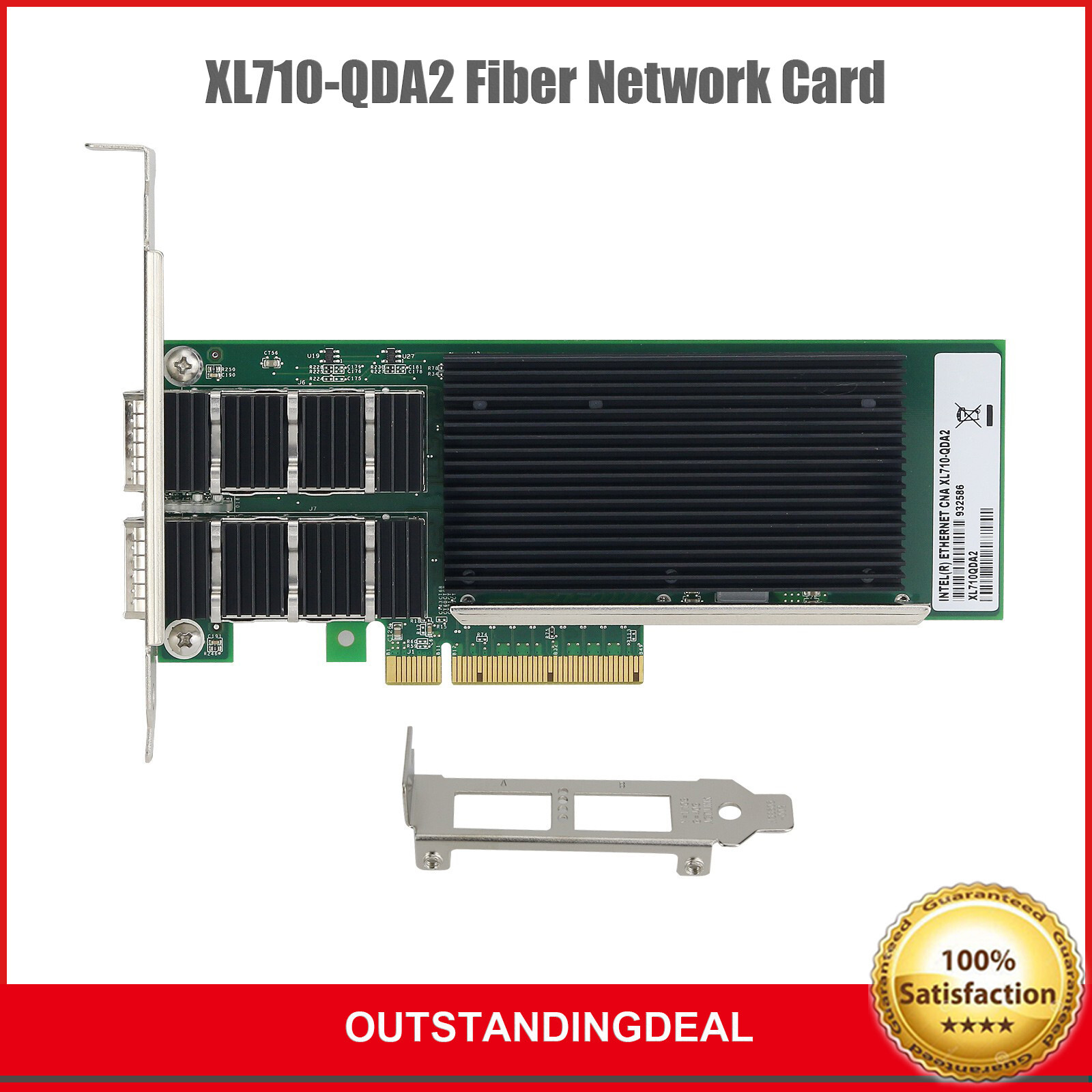XL710-QDA2 Fiber Network Card Dual-Port 40G Ethernet Converged Network ...