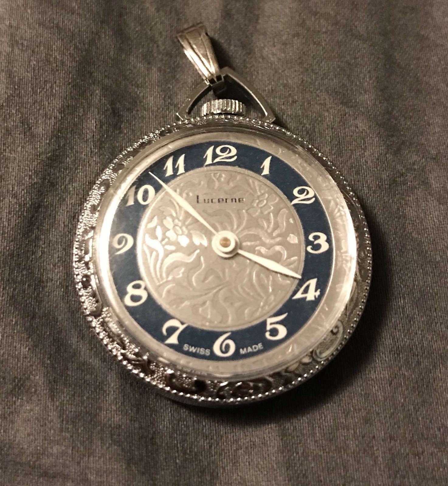 LADIES LUCERNE PENDANT WATCH BEAUTIFUL SWISS MADE 1 JEWEL | eBay