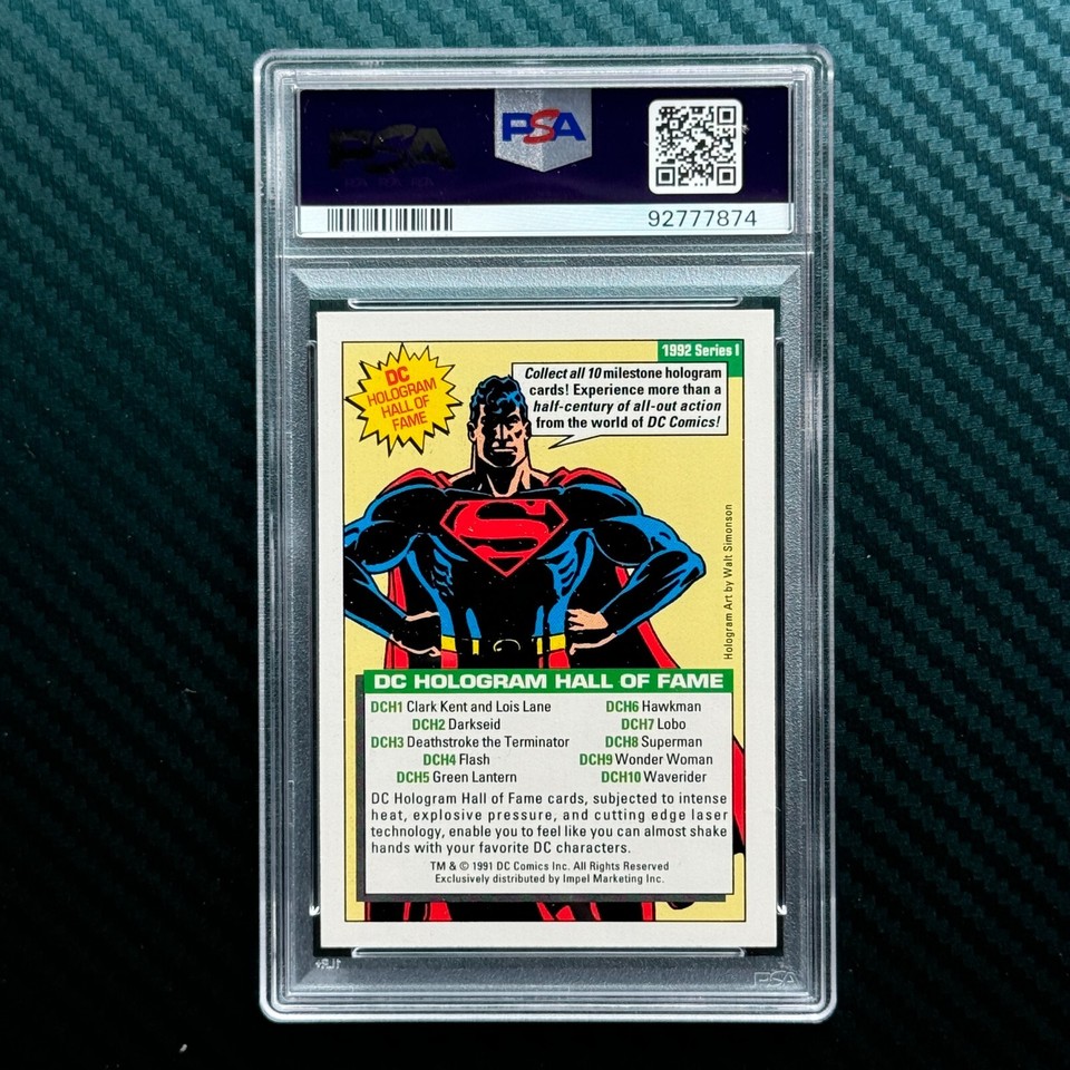 Hawkman #DCH6 Hologram - PSA 9 - 1992 DC Cosmic Cards Inaugural Rookie ...