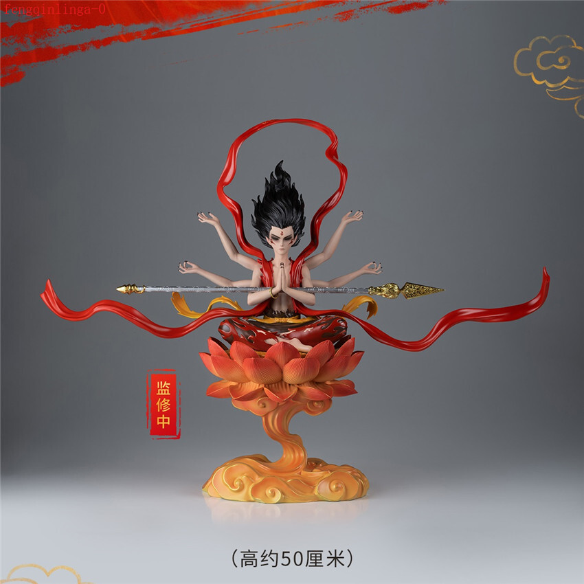 Anime Ne Zha 2 Official Fire Lotus Six Arms Ne Zha Figure Metal Statue ...