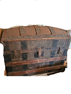 Antique 19th Century Camel Back Dome Top Steamer Trunk 27"X30"X18.5" | eBay