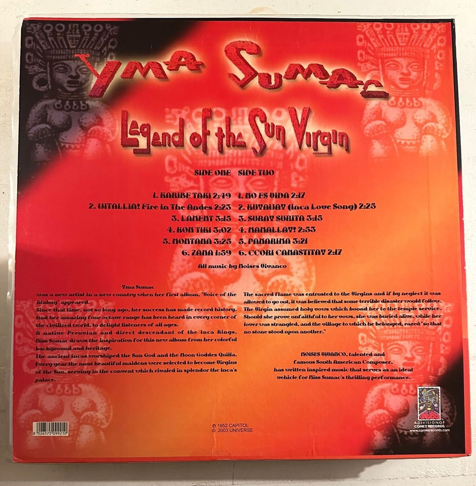 YMA SUMAC – LEGEND OF THE SUN VIRGIN - VINYL LP BLACK - VG+ - 20 | eBay