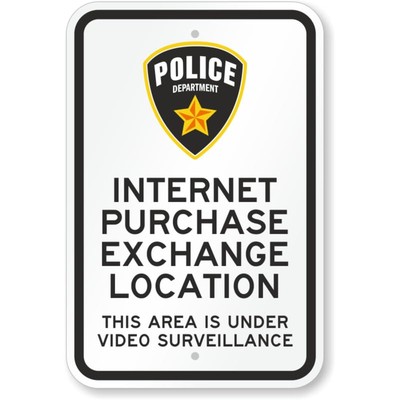 Police Department Area Under Video Surveillance Aluminum Weatherproof ...