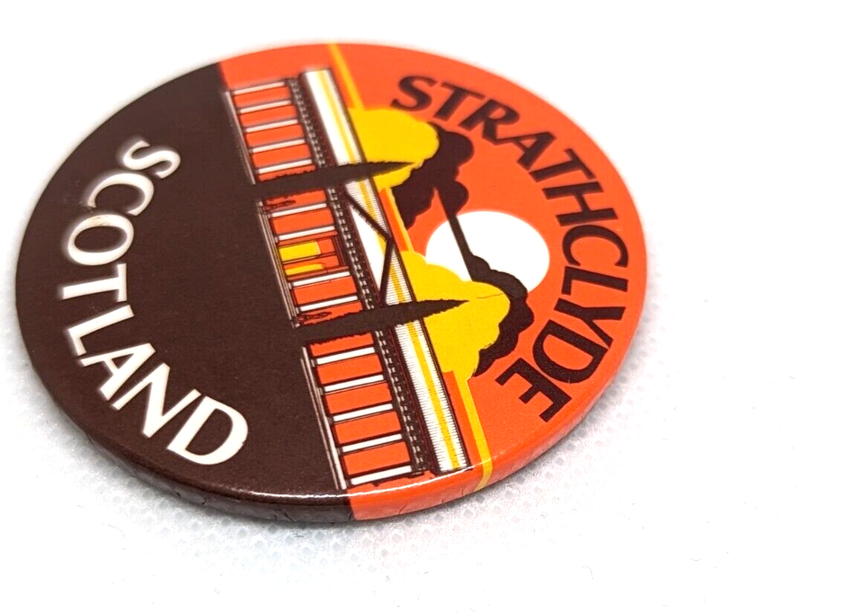 Vintage STRATHCLYDE Scotland Argyll Glasgow Buteshire 1970's Badge Pin ...