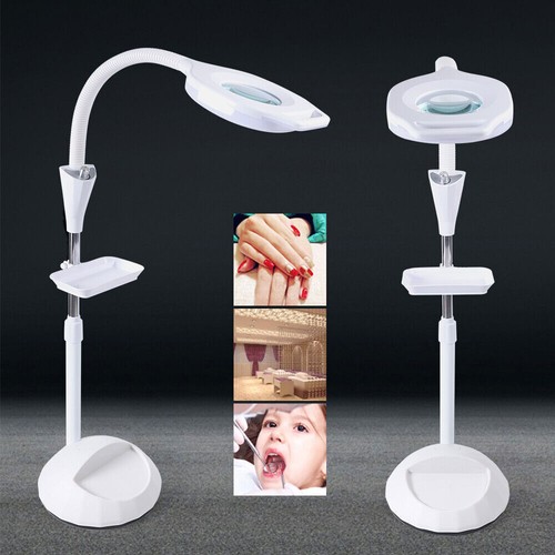 16X LED Floor Stand Facial Magnifying Salon Beauty Light Magnifier Lamp ...