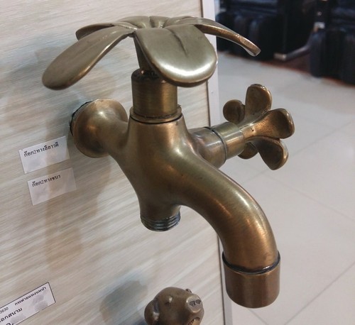 Spigots Brass Bathtub 2 Handles Water Faucet Hot And Cold Decor Vintage ...
