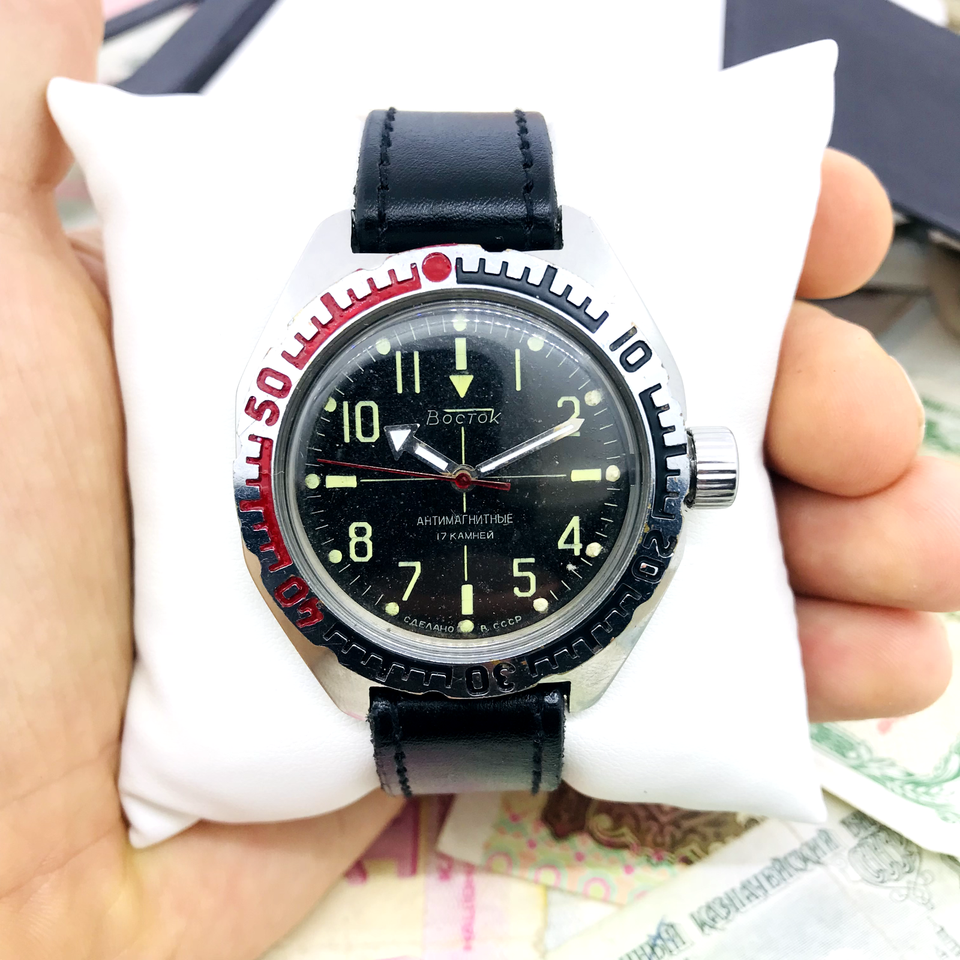 🤿 Original Sniper Rare Vostok Amphibia 2409 Wostok USSR Soviet ...