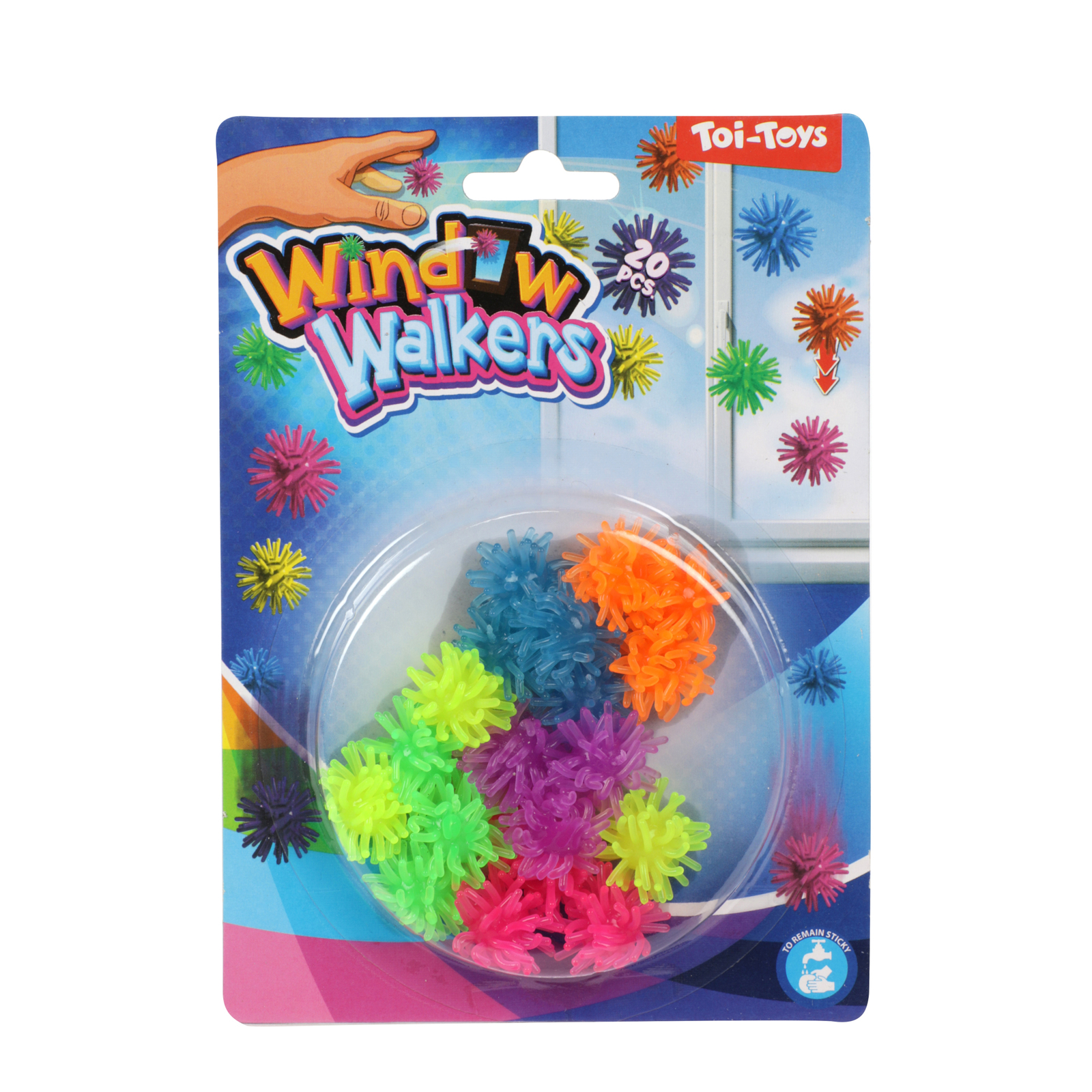 Toi Toys Fenster Kriecher 20 Mini Pufferbälle 2cm window walkers ...