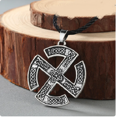 large VIKING NORDIC SUN WHEEL CELTIC SYMBOL pendant On Silver 925 24 ...