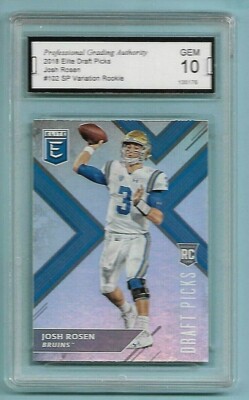 2018 Josh Rosen Elite Draft Picks Variation SP ROOKIE Card #102! PGA ...