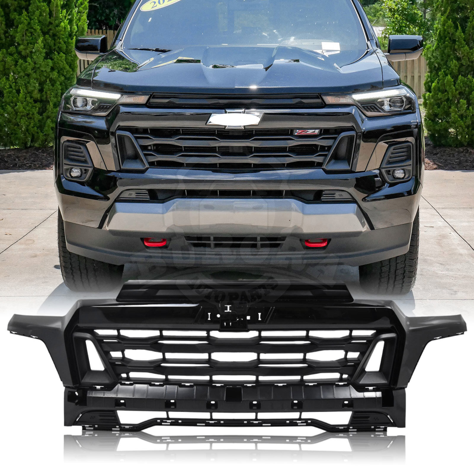 FOR 2023 2024 CHEVROLET CHEVY COLORADO FRONT UPPER GRILLE BUMPER GRILL ...